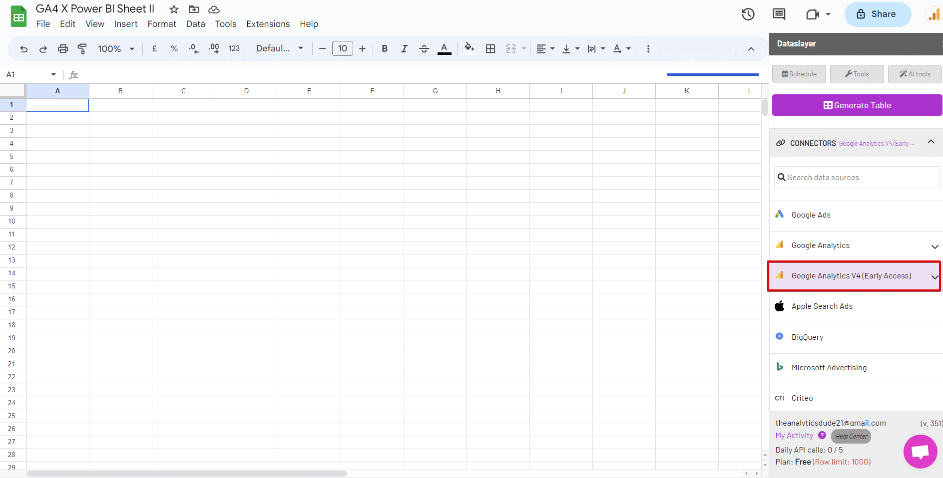 Step-by-Step Guide: Connecting and Visualising Google Analytics 4 (GA4 ...